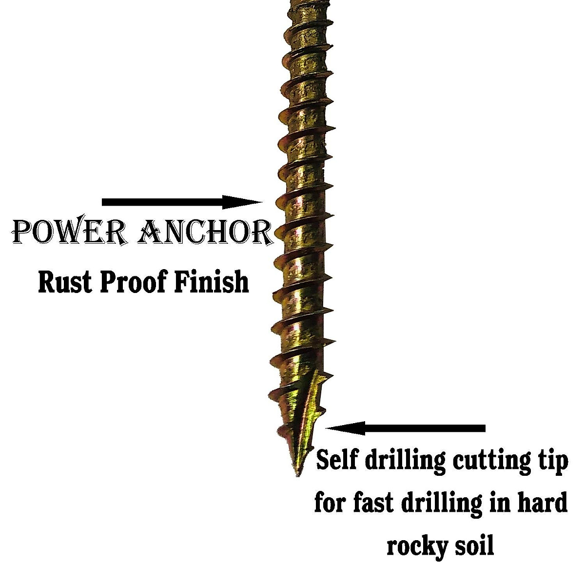 Keyfit Tools Power Anchor (36 Pk) Landscape Edging Artificial Synthetic Turf Stake Drill in Anchors Curves Turns Ends & Where Edging Needs Extra Anchoring Staples Spikes Nails 10 inch Self Drilling