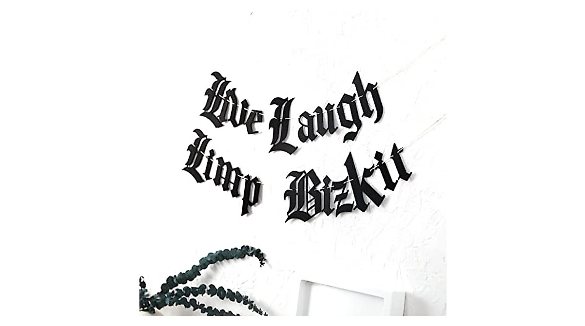Mamuxi Live Laugh Limp Bizkit Goth Banner - Funny Emo Decor