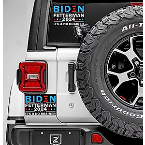 10 Pack Biden Fetterman 2024 It's a No Brainer Stickers Anti Joe Biden Stickers Reflective Decals Laptop Bumper Decal Window Waterproof Car Stickers