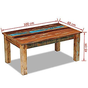 vidaXL Coffee Table Solid Reclaimed Wood 39.4"x23.6"x17.7"
