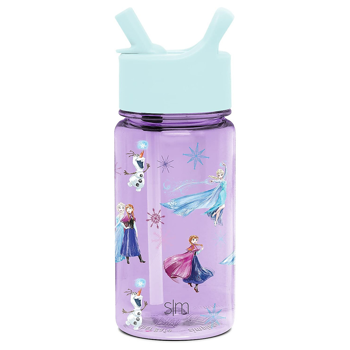 Simple Modern Disney Kids Water Bottle Plastic BPA-Free Tritan Cup with Leak Proof Straw Lid | Reusable and Durable for Toddlers, Boys, Girls | Summit Collection | 16oz, Frozen Sisters