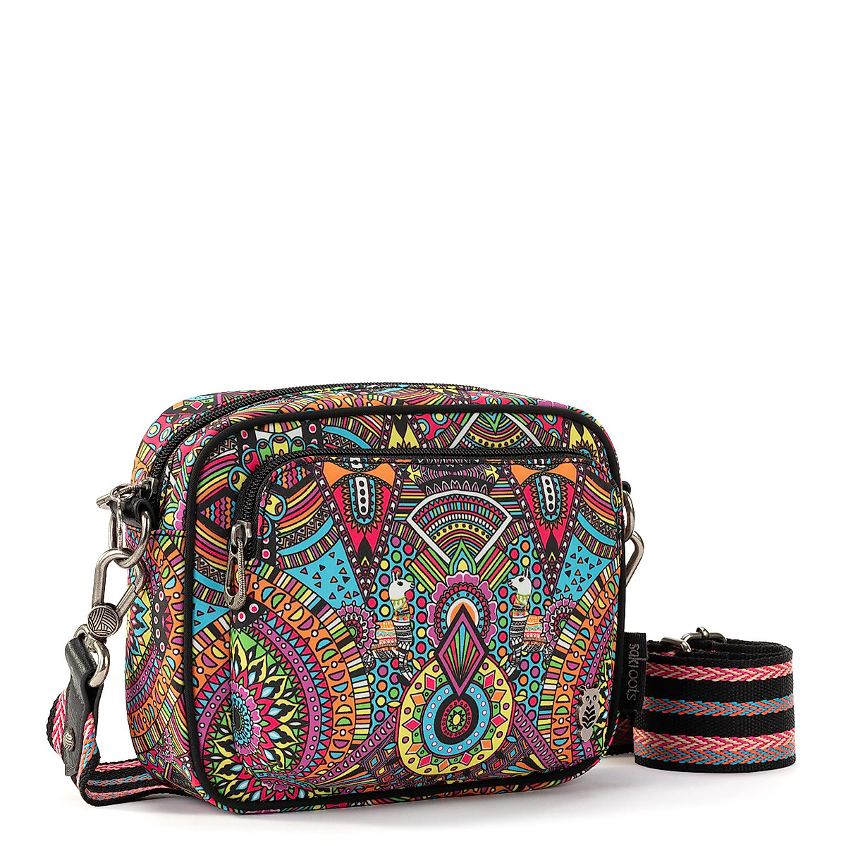 Sakroots Womens Westwood Crossbody in Repreve EcoTwill, Rainbow Wanderlust, One Size US