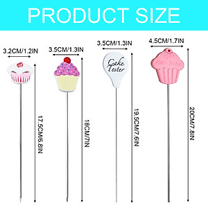 Cake Tester Needle Stainless Steel, Reusable Metal Cake Probe Stick, Cake Testing Needles, Bread Tester Stick for Kitchen Home Bakery Tools (MULTI)