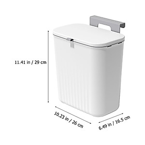 STOBAZA 3 Gallon Kitchen Compost Bin for Counter-Top or Under Sink Hanging Trash Can with Lid, Kitchen Trash Can Wall-Mounted Garbage Can Kitchen Garbage Can with Lid for Bathroom RV Cupboard