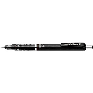 Zebra Pen DelGuard Mechanical Pencil, Fine Point, 0.5mm, Black/Blue/White Barrel, Lead Refills, Refillable, 3-Pack (58603)