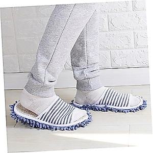 DOITOOL 1 Pair Slippers Houseshoes Slippers for Women Shoe Covers for Indoors Sweeper Mop Floor Cleaning Shoes Floor Cleaning Slipper Womens Socks Indoor Shoes All Season Slippers Cloth