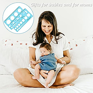 Fuyamp Nipple Ruler,2 Pack Silicone Nipple Ruler with Soft Flange Size Measure Breast Flange Measuring Tool Breast Pump Sizing Tool New Mothers Musthaves(Blue)