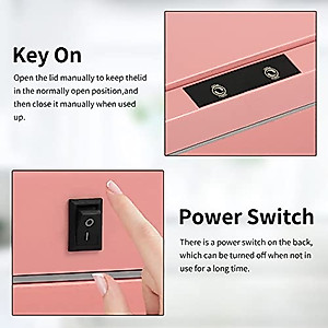 BLKMTY Trash Can 13 Gallon Trash Cans 50 Liter Kitchen Trash Can with Lid Plastic Garbage Can Automatic Garbage Bin Touchless Trash Bin for Office Bathroom Rubbish Can Auto Waste Bin, Pink