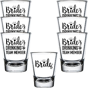 shop4ever Bride and Bride's Drinking Team Member Xoxo Shot Glasses 7 Pack (7)