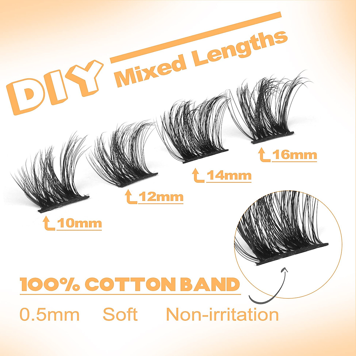Cluster Lashes Natural Look 3D Wispy Individual Eyelashes 8-15MM Mixed Lengths Lash Extension Fluffy DIY Lash Pack 56 Wisps by Mavphnee