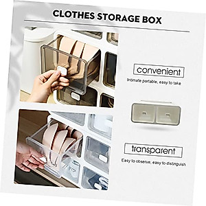 TIDTALEO 1pc Wardrobe Storage Box Sheer Lingerie Plastic Pallet Sheer Socks Stacking Socks Sorter Panties Drawer Organizer Clear Organizer Box Household Storage Box Underwear Storage Holder