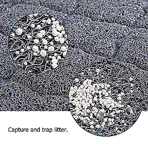 unipaws Cat Litter Trapping Mat, Litter Box Scatter Control Pad, Litter Free Floors and Urine Waterproof, Gentle on Paws, No Phthalate