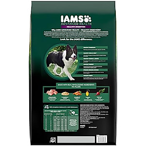 IAMS Advanced Health Adult Healthy Digestion Dry Dog Food with Real Chicken, 27 lb. Bag