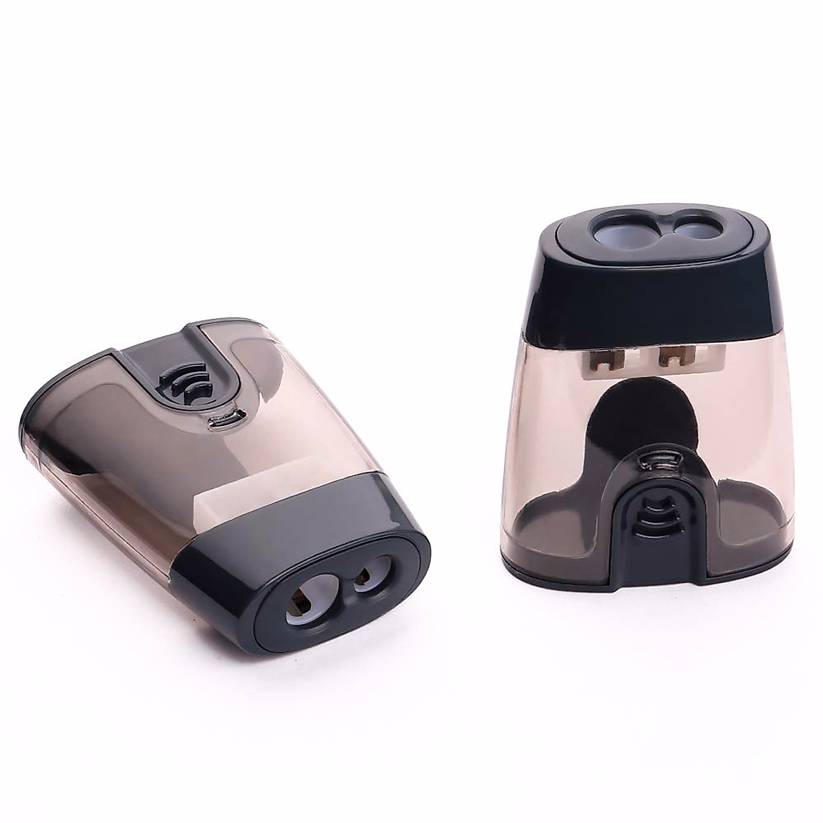 Eagle Manual Pencil Sharpener, 2 Holes, for Standard and Jumbo Color Pencils, 24×51×63 MM, Perfect for Kids, Pack of 2