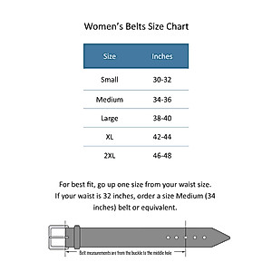 CTM® Women's Leather 1 1/8 Inch Dress Belt, S, Black