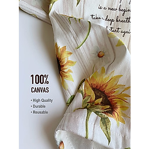 Hglian Grocery Plastic Bag Holder and Dispenser Wall Mount Plastic Bags Organizer，Garbage Shopping Trash bags Storage Carrier, Cute Sunflower Home Kitchen Decor,Gifts for Mom Wife Grandma