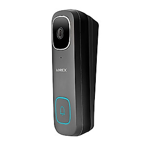 Lorex 2K Wired Video Doorbell (Black) with 64GB MicroSD Memory Card Bundle (2 Items) LORB451AJDBE_K1