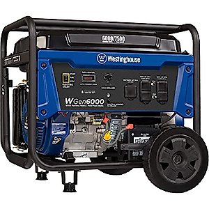 Westinghouse Outdoor Power Equipment 7500 Peak Watt Home Backup Portable Generator, Transfer Switch Ready 30A Outlet, Gas Powered