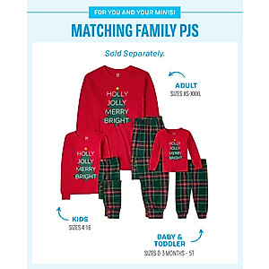 The Children's Place Baby Family Matching, Christmas and Holiday Pajama Sets, Cotton, Holly Jolly, XLarge (Adult)