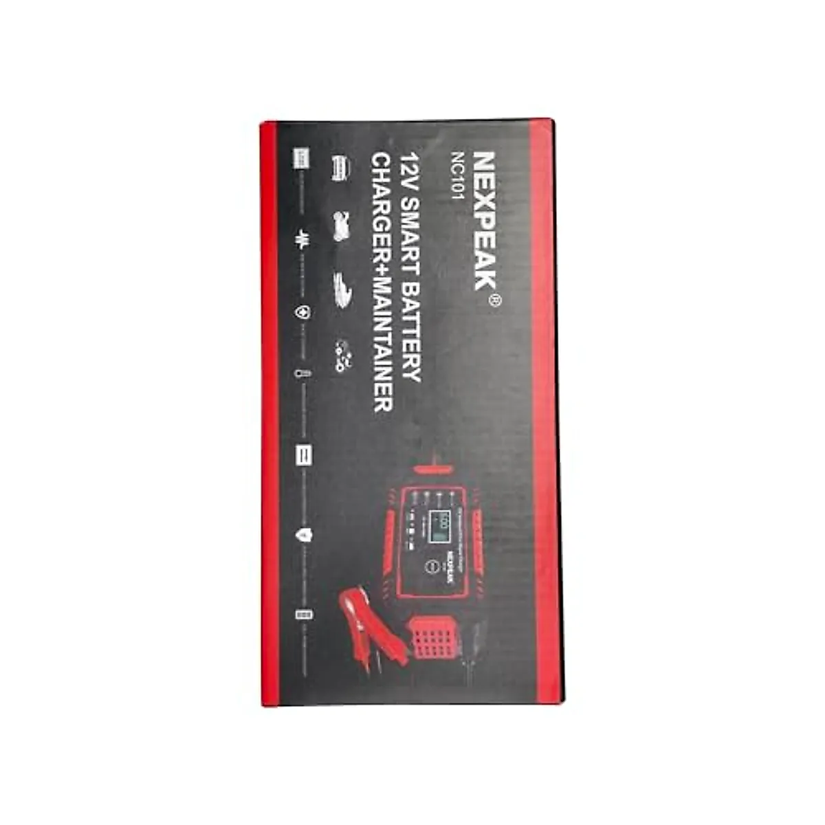 NEXPEAK NC101 Car Battery Charger, Smart Battery Trickle Charger 12V 6A Automotive Battery Maintainer Desulfator with Temp Compensation for Car Truck Motorcycle Lawn Mower Marine Lead Acid Batteries