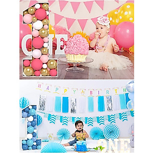 Super Easy Assembly 3FT Large Marquee Numbers - Number 1 Balloon Frame - Mosaic Numbers For Balloons - Ideal Number One Balloon Frame for First Birthday Decorations - Numero 1 Para Decoracion