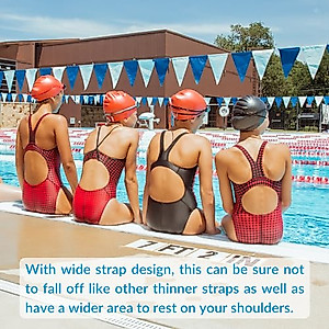 Sporti Solid Wide Strap One Piece Swimsuit Youth (22-28) - Navy - 26Y