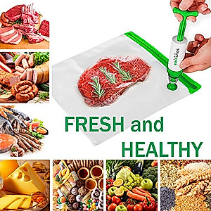 SOUSVIDE ART Reusable Vacuum Seal Bags With Vacuum Sealer, 37pcs - 30 Food Cooking & Storage Bags of 3 Sizes w/Vacuum Pump & Sous Vide Cooker Accessories - BPA-Free & Food Safe Kit, Keeps Food Fresh