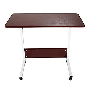 Toxz Computer Task Table Office Desk,Adjustable Height,Locking Casters,80CM 50CM,Fillet Wood,Simple,with Installation Tool(Ship from US!)