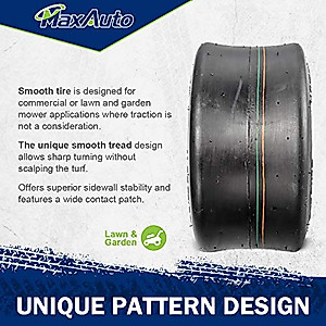 MaxAuto 11x6.00-5 Smooth Lawn & Garden Tire for Zero Turn Mower or Go-Kart,2Pcs