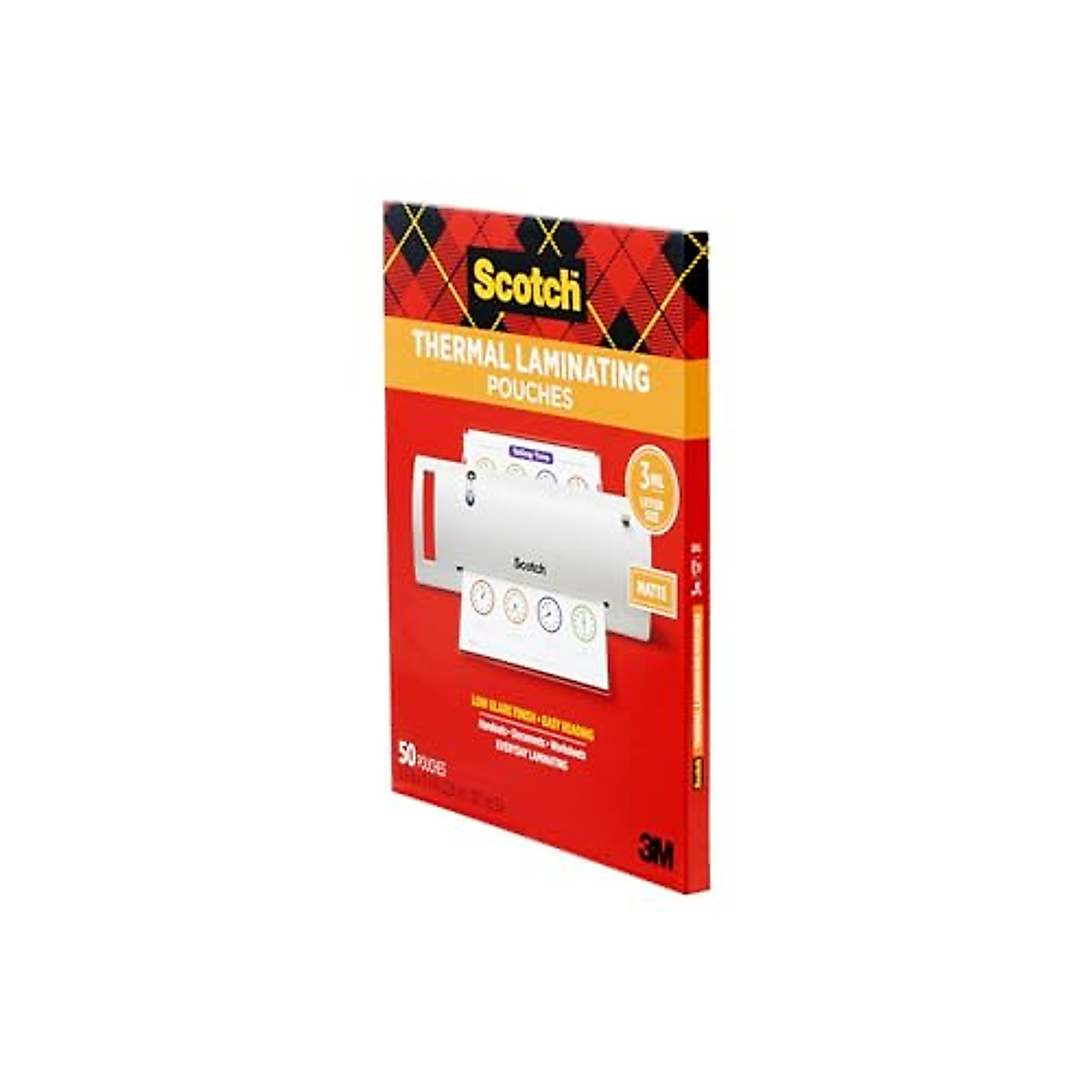 Scotch Matte Thermal Laminating Pouches, Ultra Clear with Matte Finish, Letter Size 8.9 in x 11.4 in, 50-Pack