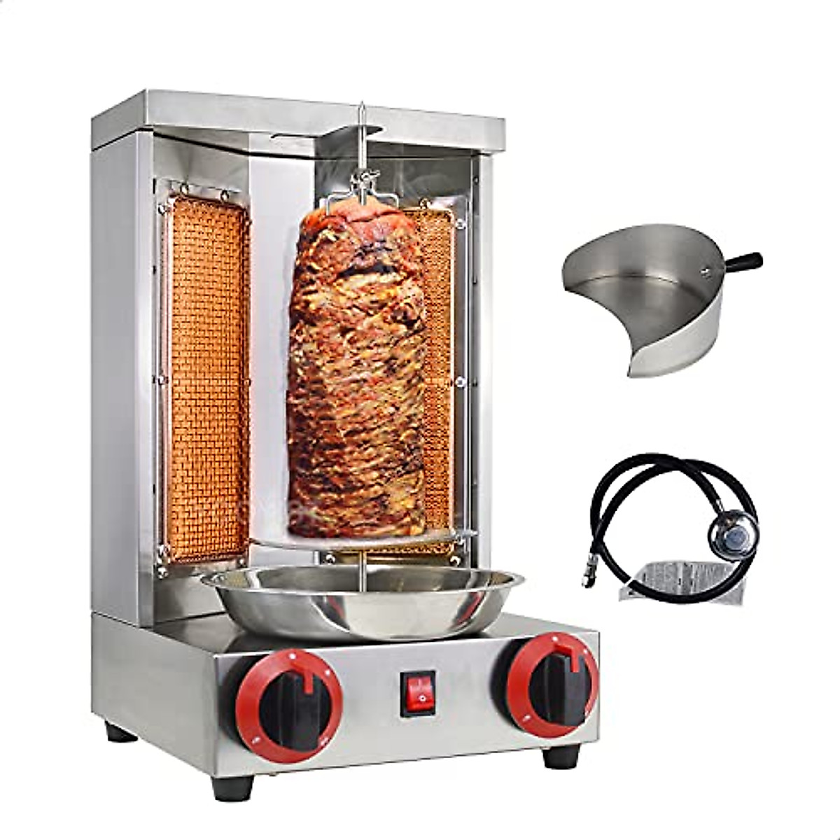 Zz Pro Shawarma Grill Machine Propane Doner Kebab Machine Vertical Broiler with 2 Burner