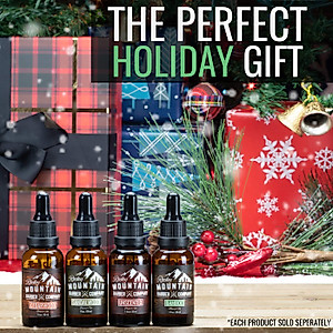 Rocky Mountain Barber Company Men’s Unscented Beard Oil - Featuring Grapeseed Oil, Coconut Oil, Argan Oil and No Added Scent