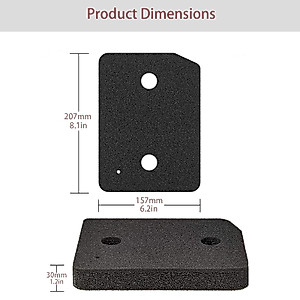 2 Pack 9164761 Miele Dryer Base Filter Replacement for all Miele T1 Heat Pump Tumble Dryers. Foam Filters - Non-Vacuum Compression Packed