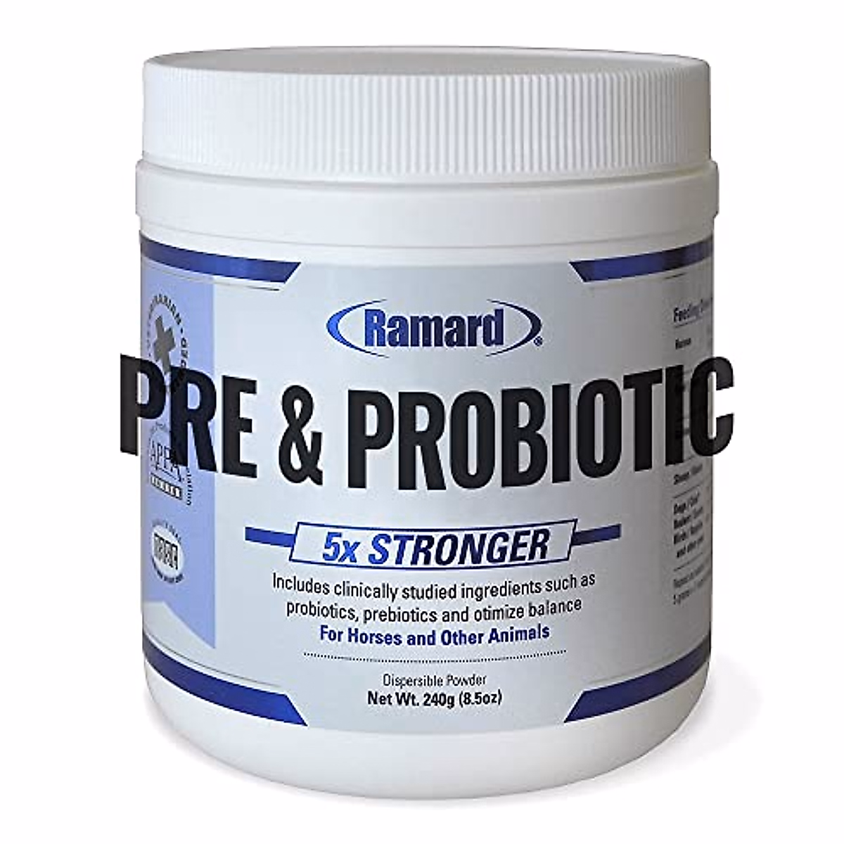 Ramard Total Prebiotic & Probiotic Equine Formula - Natural Ingredients for Foals & Adult Horses, Healthy Gut Flora & Optimal Nutrient Absorption - The Ultimate Digestive Supplement - 8.5 oz Jar