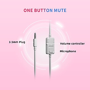 SOMIC G951s Pink Stereo Gaming Headset with Mic for PS4,Xbox,PC,Mobile Phone,3.5mm Noise Reduction Cat Ear Headphones Lightweight Over Ear Headphones for Girls