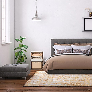 Storage Bin With Lid, 3 pack foldable storage bin, Stackable plastic closet organizer, Divider with handle, Foldable drawer organizer for toys and clothing