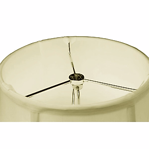 9x18x13.5 Egg Shell Shantung Bell Lampshade with Brass Spider Fitter - Perfect for Table and Floor Lamps - Large, Egg Shell