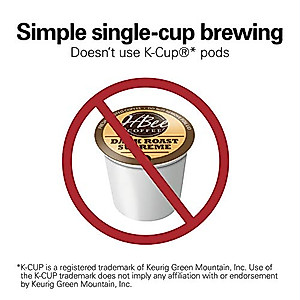 Hamilton Beach 2-Way Brewer Coffee Maker, Single-Serve and 12-Cup Pot, White (49933) & Permanent Gold Tone Filter, Fits Most 8 to 12-Cup Coffee Makers (/80675 )