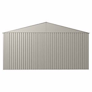 Arrow Shed Elite 14' x 16' Outdoor Lockable Gable Roof Steel Storage Shed Building, Cool Grey