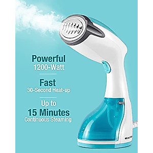 BEAUTURAL Steamer for Clothes, Portable Handheld Garment Fabric Wrinkles Remover, 30-Second Fast Heat-up, Auto-Off, Large Detachable Water Tank
