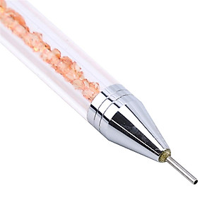 YouCY Point Drill Pen Double-Ended Rhinestone Picker Wax Pencil Manicure Tools Accessories,Orange