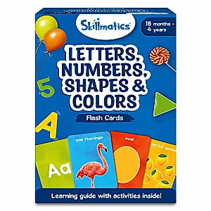 Skillmatics Thick Flash Cards for Toddlers - Letters, Numbers, Shapes & Colors, Montessori Toys & Games, Preschool Learning Activities and Toddler Toys for Kids 1, 2, 3, 4 Years