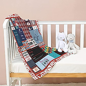 Homiehug Nurse Gifts for Nurses Women Blanket Soft Fluffy Lightweighted Cozy Fuzzy Throws for Couch Bed Sofa Home Decor Gift Kids Anniversary Friends 60"x80" for Adult/Queen