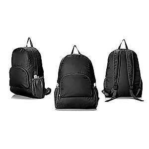 PAXLAMB Backpack Packable Foldable Ultra Lightweight Water Resistant Durable Camping Travel Hiking Daypack for Men Women (Black)