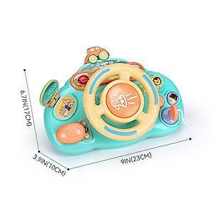 Caterbee Baby Turn and Learn Driver Steering Wheel Toys (Blue)