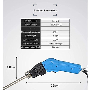 Electric Foam Cutter Knife Sponge Peral Foam Cutting Tool Groove Slotting Air-cooling Hot Heat Cutter Kit Blades