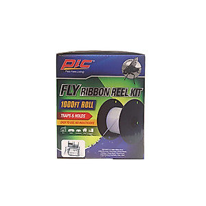 Fly Ribbon Line Trap Kit, Fly Reel Sticky Tape Trap, 1000 ft, Indoor Outdoor Disposable Fly Strip, Non-Toxic