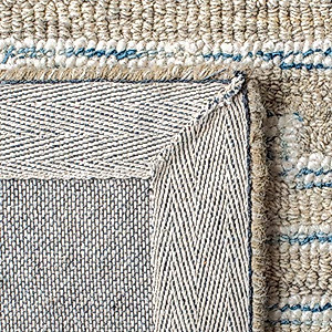 SAFAVIEH Micro-Loop Collection 4' x 6' Light Grey/Ivory MLP178F Handmade Premium Wool Area Rug