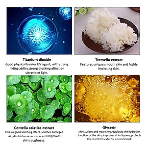 Mushroom Head Air Cushion CC Cream,BB Cream,Foundation Full Coverage Foundation, Moisturizing CC Foundation Concealer Makeup, Long Lasting Matte Cushion Foundation （Natural）