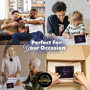 Gratitude Express Thank You Cards With Envelopes - With 48 Cards for Any Occasion, 48 Brown Envelopes, 48 Stickers